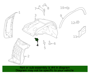 ANR2224 - Ft Fender Liner Retainer - 1995-2020 Land-Rover | Land Rover ...