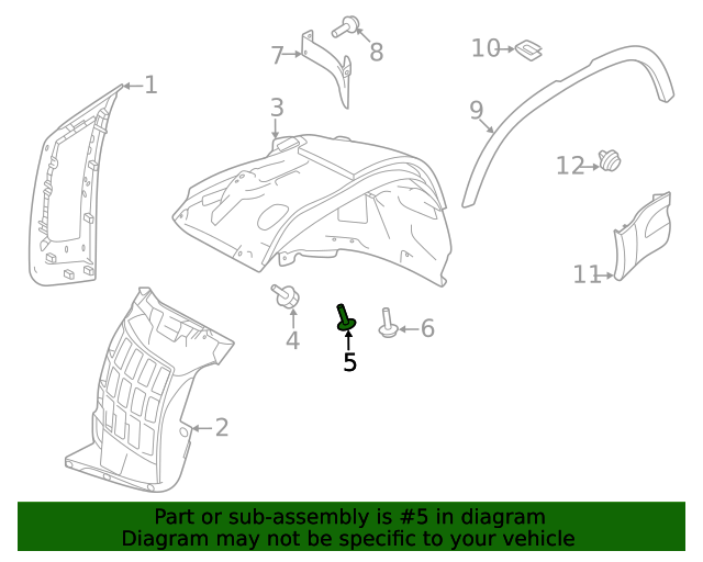 Genuine OEM Ft Fender Liner Screw Part# LR106494 Fits 2005-2023 Land ...