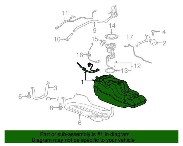 2006-2010 Hummer H3 Fuel Tank 25873211 | GM Parts Center