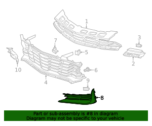 84524886 - Front Passenger Side Outer Grille Opening Bezel 2019-2023 ...