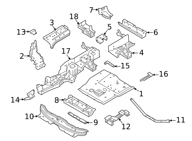 2020-2023 Land Rover Floor Cross-Member LR129146 | JaguarParts.com