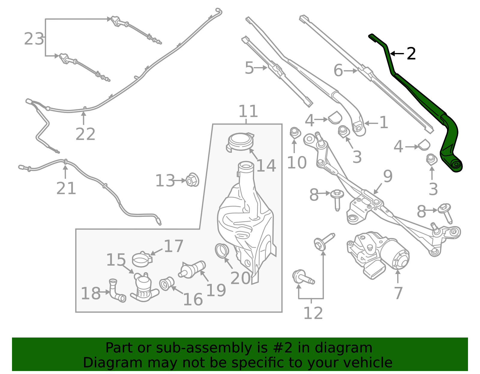 KB3Z-17527-A - Wiper Arm 2019-2023 Ford Ranger | Ford Parts Direct
