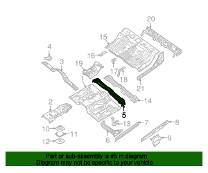 2005-2019 Nissan Frontier Seat Cross-Member 75430-EA830 | TascaParts.com