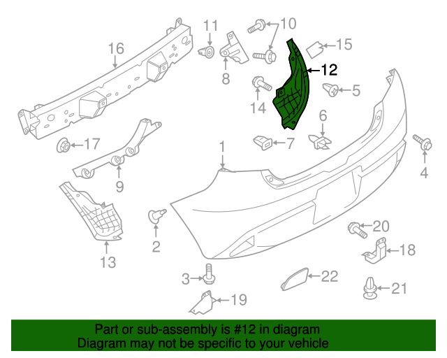 2011-2014 Mazda 2 Shield D651-50-341B | Mazda-Parts
