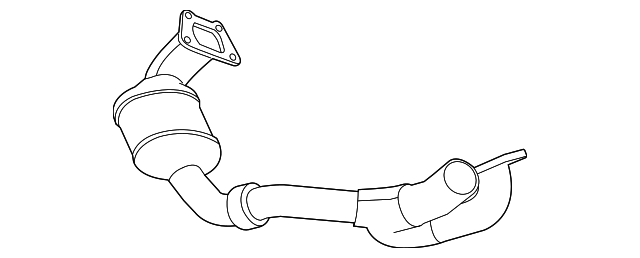 2010-2011 Cadillac SRX 3-Way Catalytic Converter with Pipes, Flanges ...