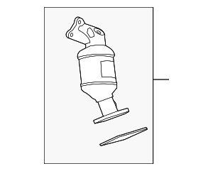 2010-2011 Cadillac SRX Three-Way Catalytic Converter Kit with Rear ...