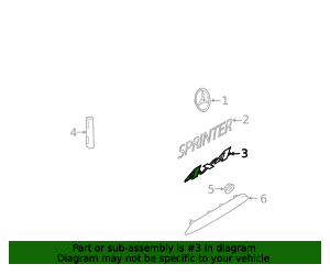 906-817-94-14 - Nameplate 2019-2021 Mercedes-Benz | Mercedes-Benz USA Parts
