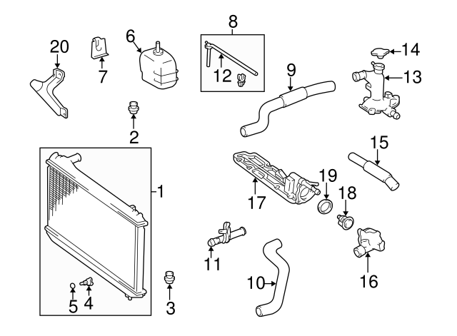 2002-2006 Lexus Engine Coolant Outlet Flange 16331-20060 ...