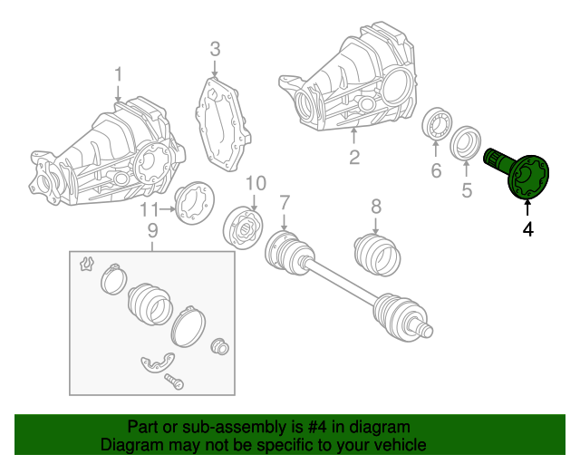 210-350-03-45 - Output Shaft 1994-1999 Mercedes-Benz | Mercedes-Benz ...