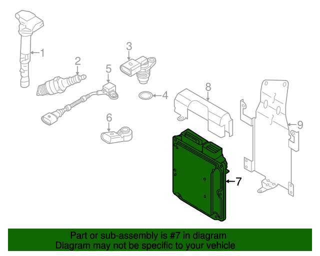 2017 Volkswagen Touareg Ecm 03H-906-023-DD | VW Direct Parts