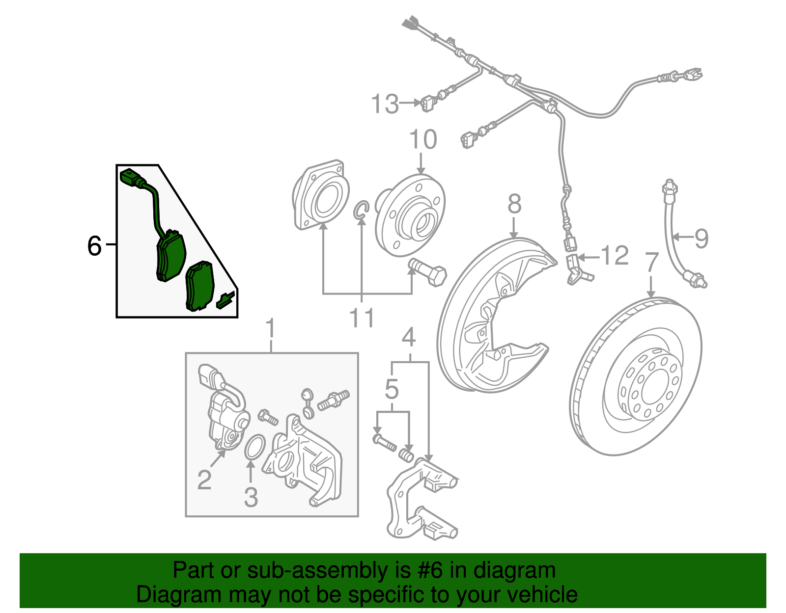 4F0-698-451-F - Rear Pads 2005-2011 Audi | Audi OEM Parts
