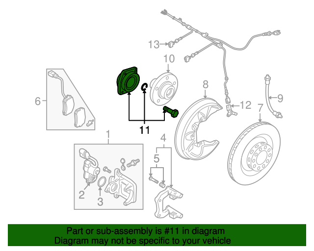 2005-2015 Audi Wheel Bearing 4F0-598-625-B | OEM Parts Online