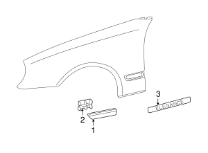 211-690-01-62-9999 - Body Side Molding 2003-2009 Mercedes-Benz ...