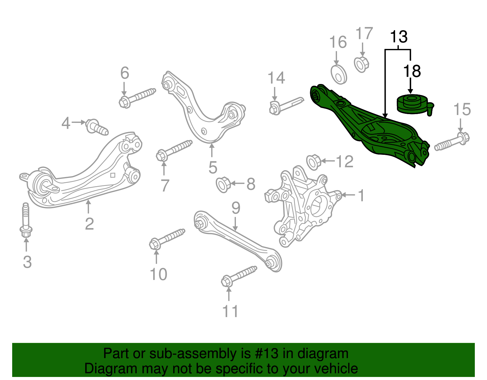 52350-TLB-A01 - 2017-2022 Honda CR-V - Arm B R Rear (Lower) | Honda ...