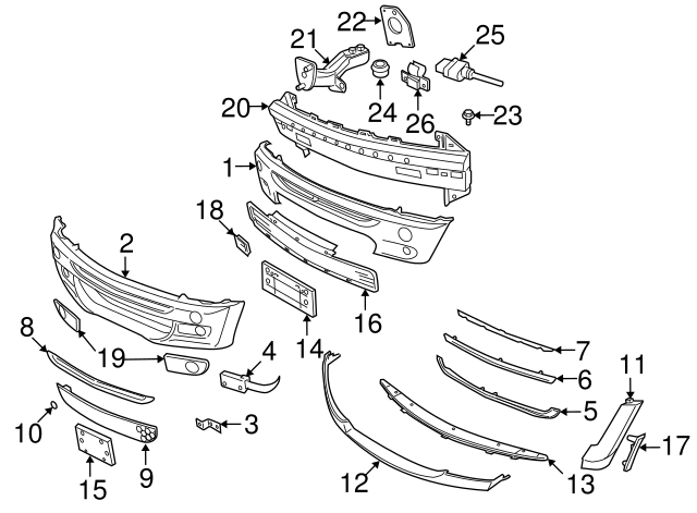 2002-2008 Mini Cooper Bumper Bracket 31-11-6-757-911 | Mini Parts Direct