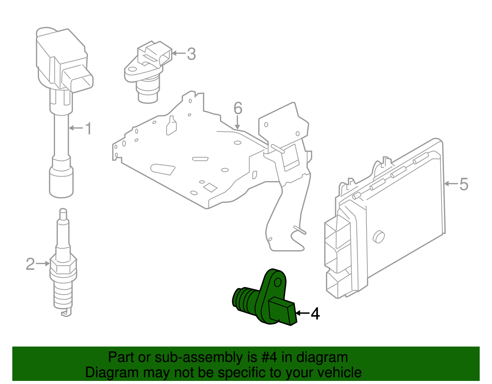 2007-2023 Nissan Crankshaft Position Sensor 23731-1VA0A | Ziegler ...