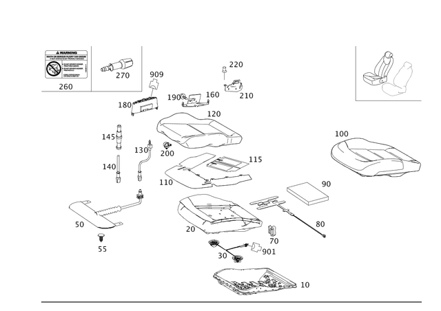212-906-40-02 - Seat Heating 2010-2016 Mercedes-Benz | Mercedes-Benz ...