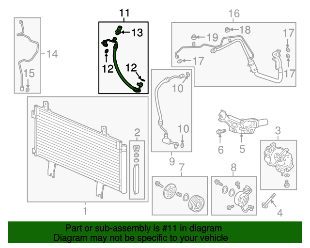 80315-TVC-A01 - Hose, Discharge - 2018-2020 Honda Accord | Genuine ...