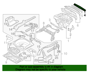 2004-2010 BMW Rear window frame 41-32-7-127-405 | AutoNationParts.com