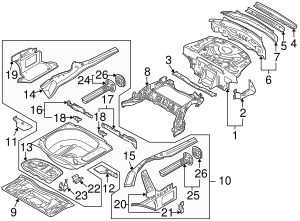 2004-2010 BMW Rear window frame 41-32-7-127-405 | AutoNationParts.com