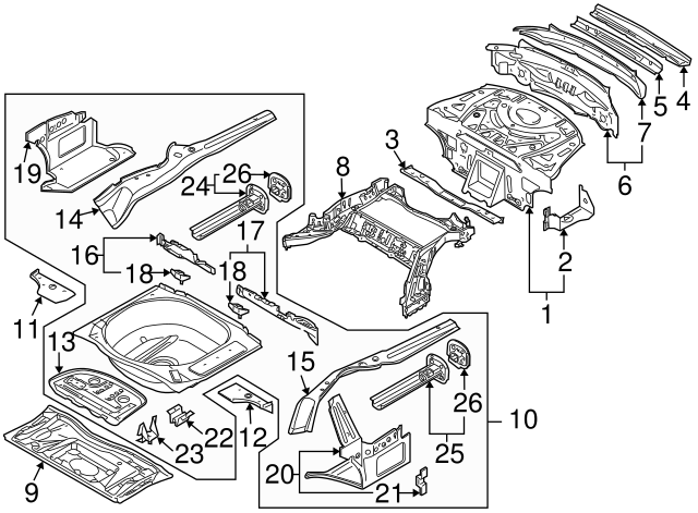 41-12-7-128-978 - Front Support - 2004-2010 BMW | BMWPartsHub
