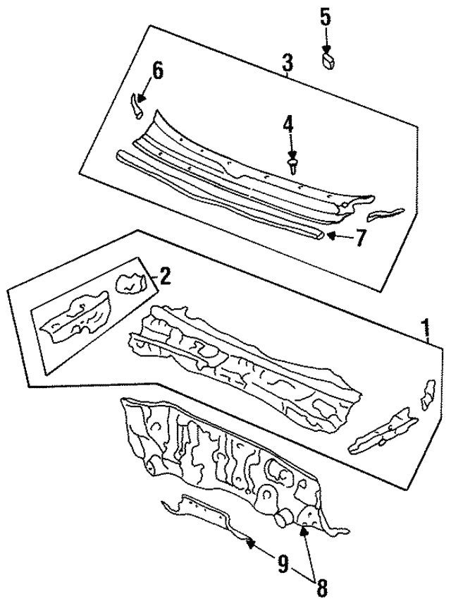 91501-SM4-003 - Cowl Top Panel Clip 1994-2001 Honda | Honda Parts Online