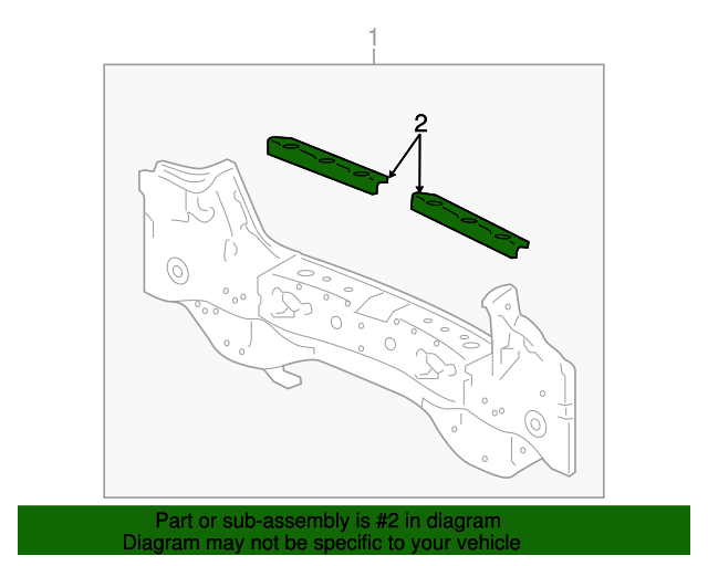 66118-TW0-H00ZZ - Stiffener, Rear Bumper Face 2013-2015 Honda Crosstour ...