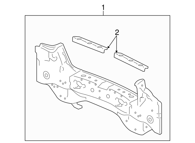 66118-TW0-H00ZZ - Stiffener, Rear Bumper Face 2013-2015 Honda Crosstour ...