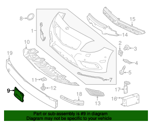 117-885-03-81 - License Bracket 2014-2016 Mercedes-Benz | Mercedes-Benz ...