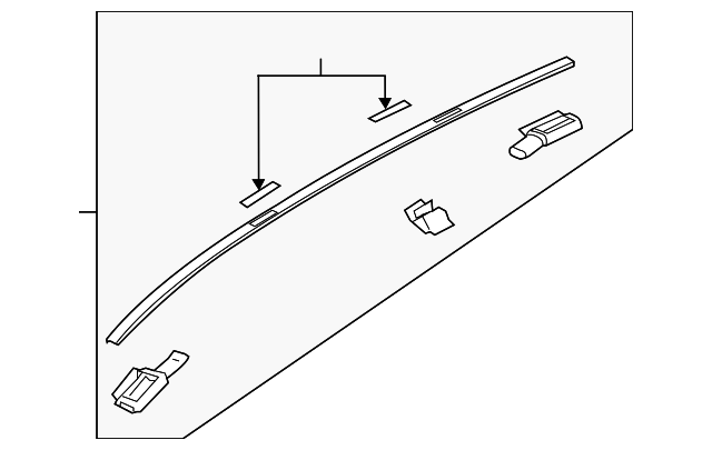2011-2014 Mazda 2 Roof Molding DF71-50-9L0 | QuirkParts