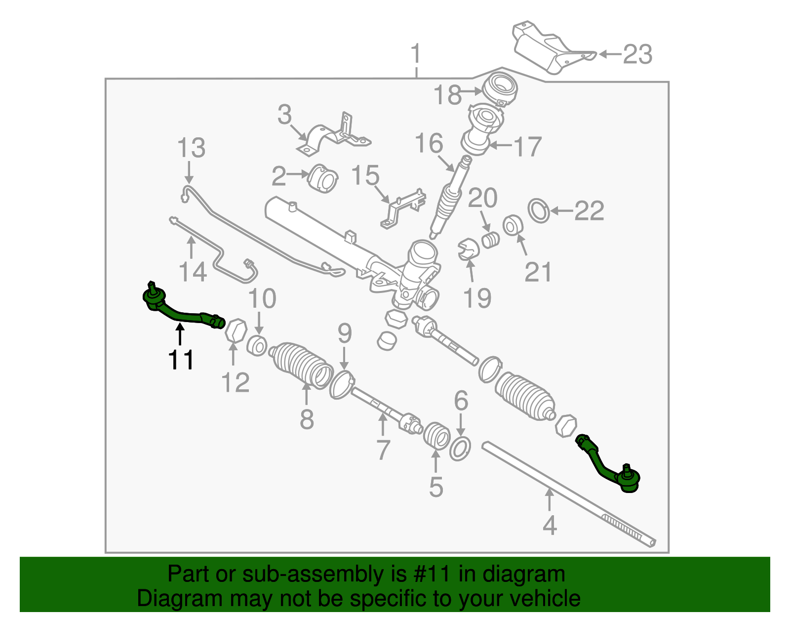 2010-2013 Kia Soul Outer Tie Rod 56820-2K000 | Genuine OEM Kia Parts