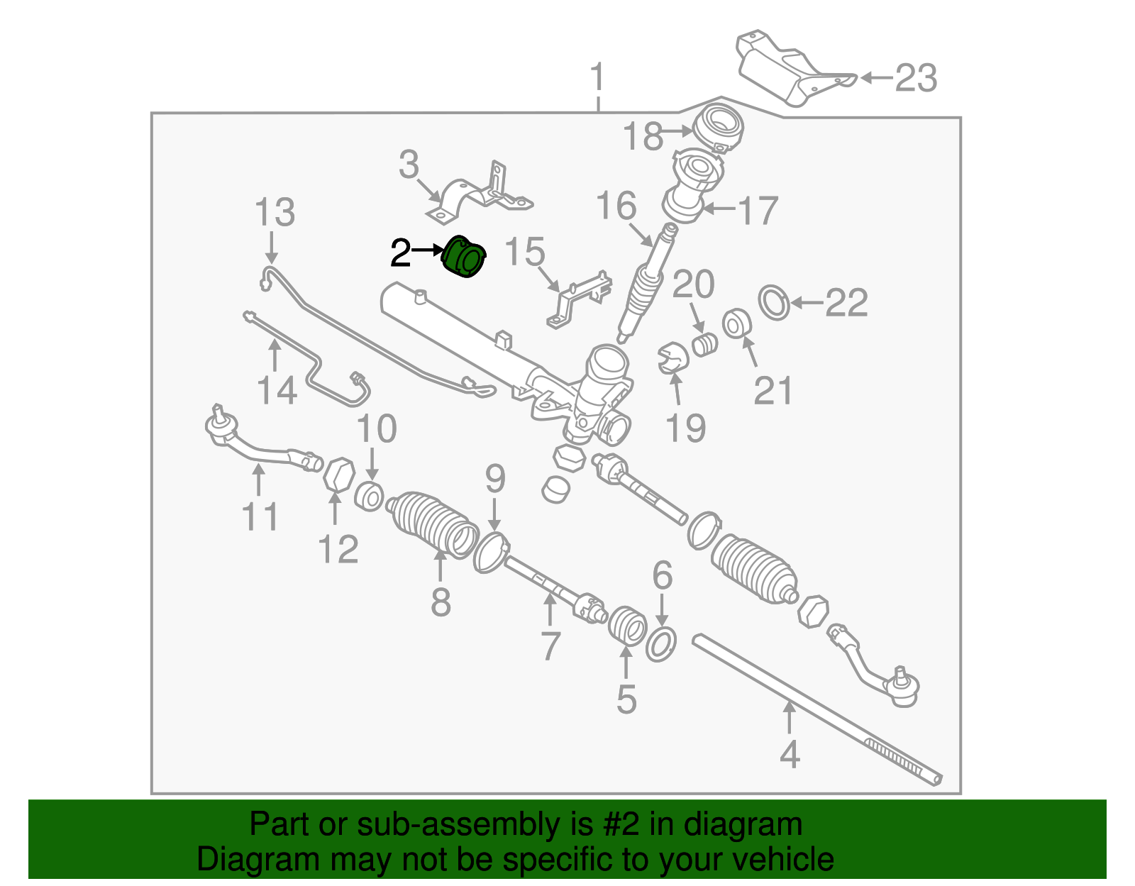 57792-1C000 - Gear Assembly Mount Bushing 2010-2011 Kia Soul | Kia ...