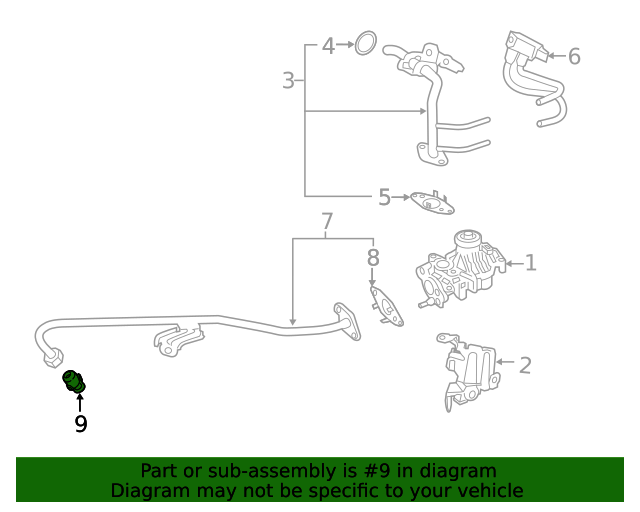 2018-2023 Ford F-150 Egr Pipe Connector 7R3Z-9F485-A | OEM Parts Quick