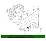 2011-2024 Mitsubishi Fender Collar 5220B372 | Mitsubishi Parts Warehouse