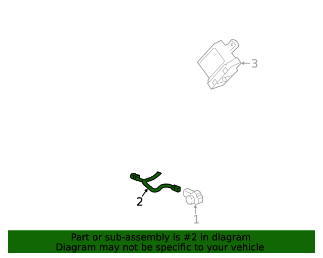 85560809 - Front Object Alarm Sensor Wiring Harness 2022-2023 GMC ...