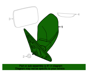 68096199AH - Outside Rear-View Mirror Left - 2013 Ram 1500 | Mopar ...