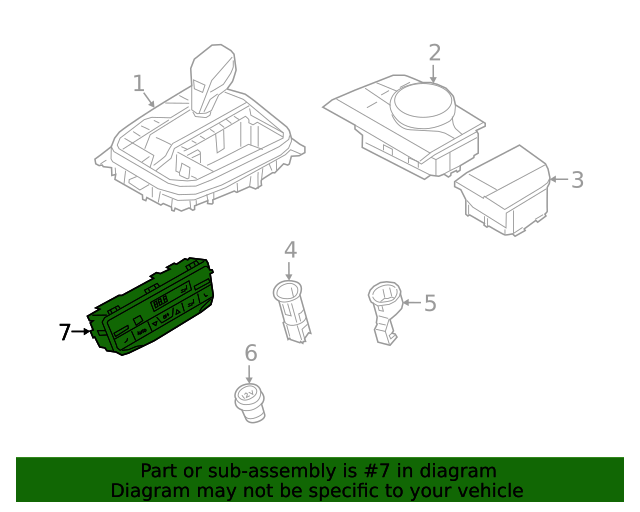 61-31-5-A3B-BF4 - Climate control panel, rear 2019-2024 BMW ...