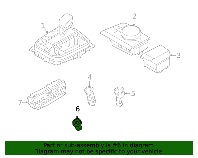 61349392052 - 2019-2023 BMW 12 Volt Accessory Power Outlet Cover (61-34 ...