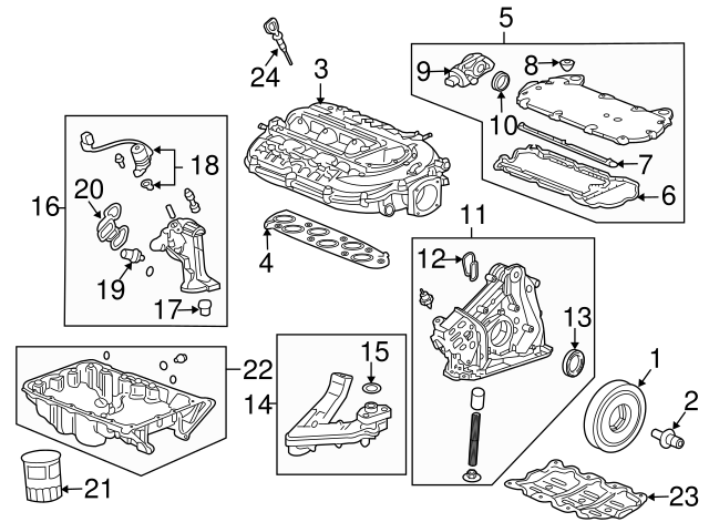 2009-2012 Acura RL Intake Manifold 17160-RKG-A01 | OEM Parts Online