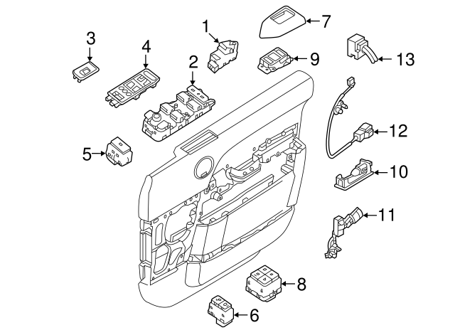 LR048732 - Window Switch Bezel 2013-2017 Land Rover Range Rover | Land ...