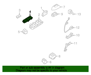 Genuine OEM Window Switch Bezel Part# LR048732 Fits 2013-2017 Land ...
