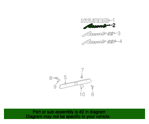 2000-2002 Hyundai Accent Nameplate 86315-25100-AP | OEM Parts Online