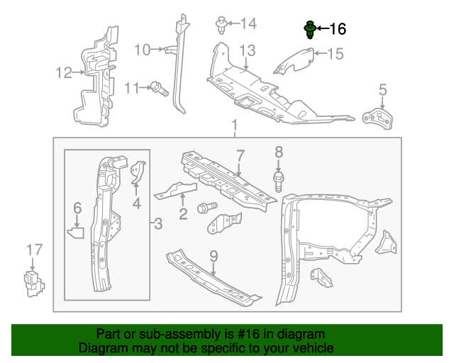 2010-2020 Toyota Sight Shield Clip 90467-07217 | Toyota Parts Center