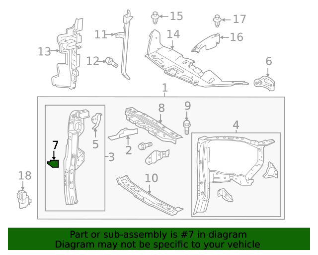 57219-0E040 - Gusset - 2010-2019 Toyota Highlander | Lithia Toyota Parts