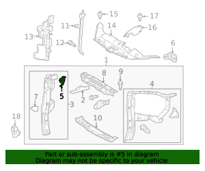 53718-0E070 - Fender Mtg Bkt Plate - 2014-2019 Toyota Highlander | OEM ...