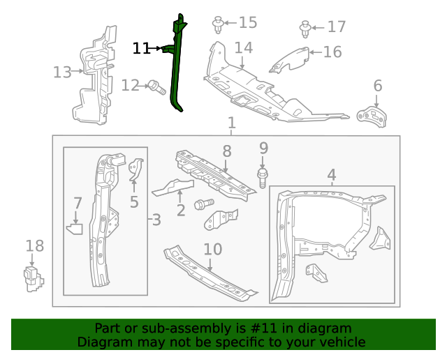 2014-2019 Toyota Highlander Lock Support 53208-0E070 | Ourisman Toyota ...