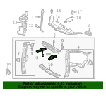 2014-2019 Toyota Highlander Radiator Support Brace 57226-0E060 | Toyota ...