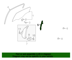 Hyundai - 83545-J0000 - Guide Channel - 2018-2022 Hyundai Accent | OEM ...