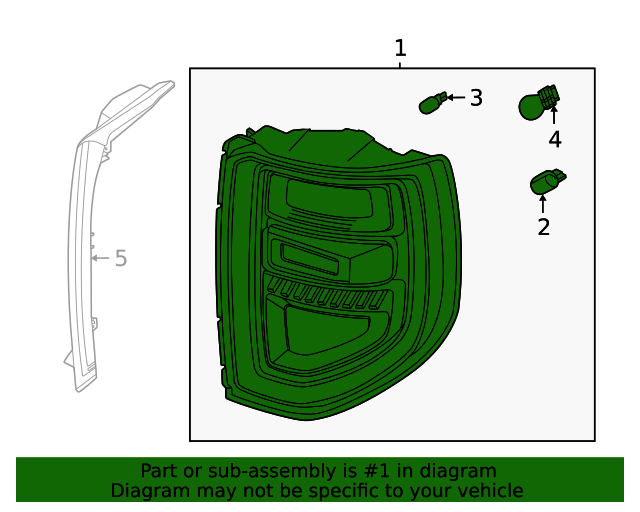 M1PZ-13404-A - Tail Lamp Assembly 2021-2024 Ford Bronco Sport ...