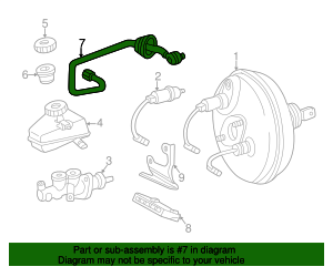 Mercedes-Benz OEM Vacuum Hose Part# 202-430-46-29 | OEM Vehicle Parts